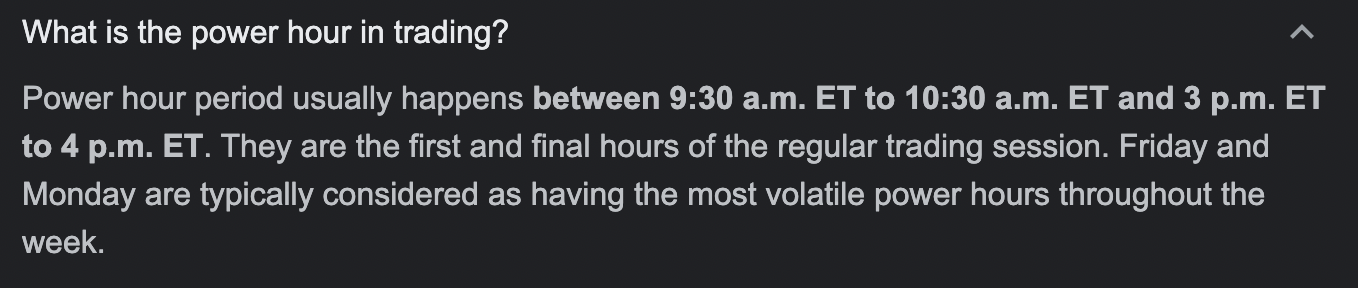 The Power Hour [Research]