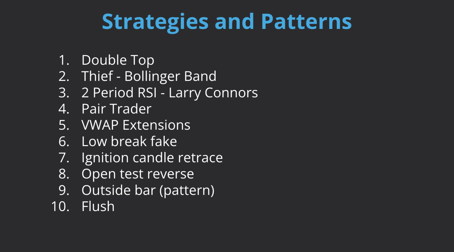 10 Mean Reversion Trading Strategies