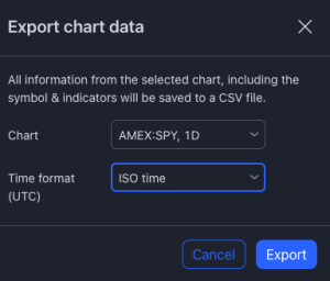 How to extract data from Trading View into Google Sheets